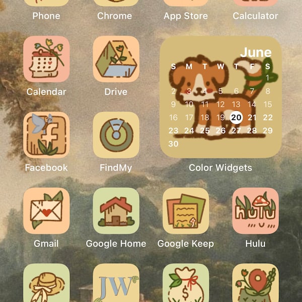 ORIGINAL Cottagecore / Fall Aesthetic App Icons | Hand Drawn | Ios and ...