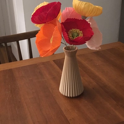 Paper Poppies Set, Paper Flower Bouquet, Paper Anniversary, Wedding ...