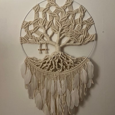 Maxi Tree of Life GUAJUMARU Zen Tree of Life Dreamcatcher Macrame ...