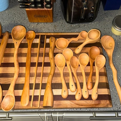 Peanut Butter & Jelly PBJ Spoon-handmade From Cherry Wood - Etsy