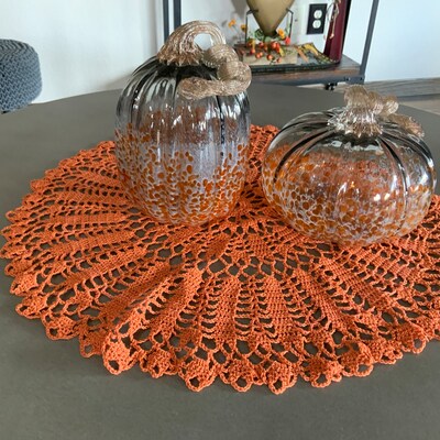 Peacock Doily Turquoise Doily - Etsy
