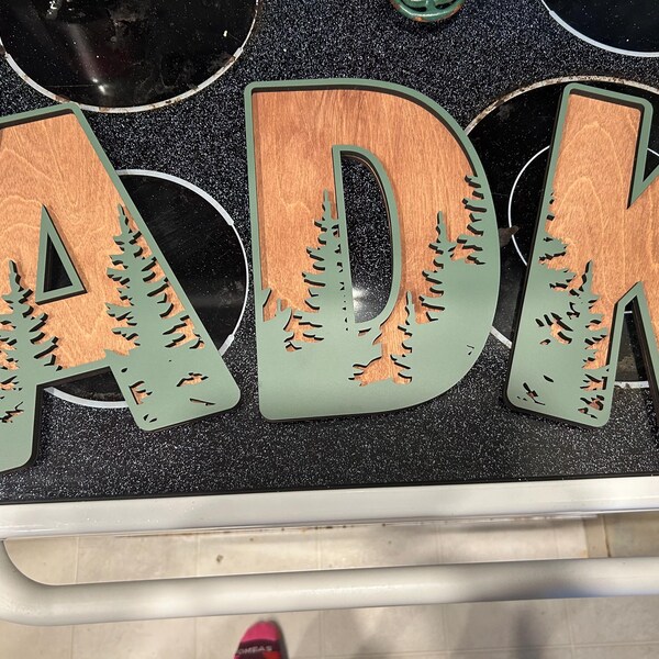 Woodland Nursery Decor, Forest Nursery Letters, Wood Tree Woodland Wall ...