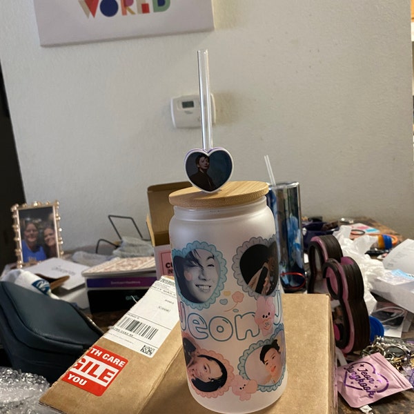 BTS 3D Printed Conversation Heart Straw Topper | Straw Accessory, BTS ...