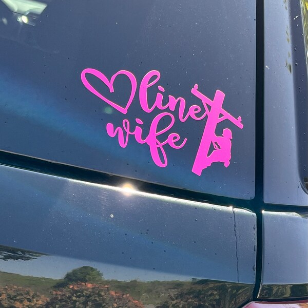 Lineman's Wife, Linewife, Linelife, Life on the Line, Car Decal, Laptop ...