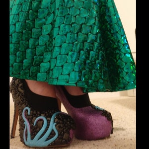 Octopus Crystal Mermaid Heels/ Crystal Heels/ Custom Heels - Etsy