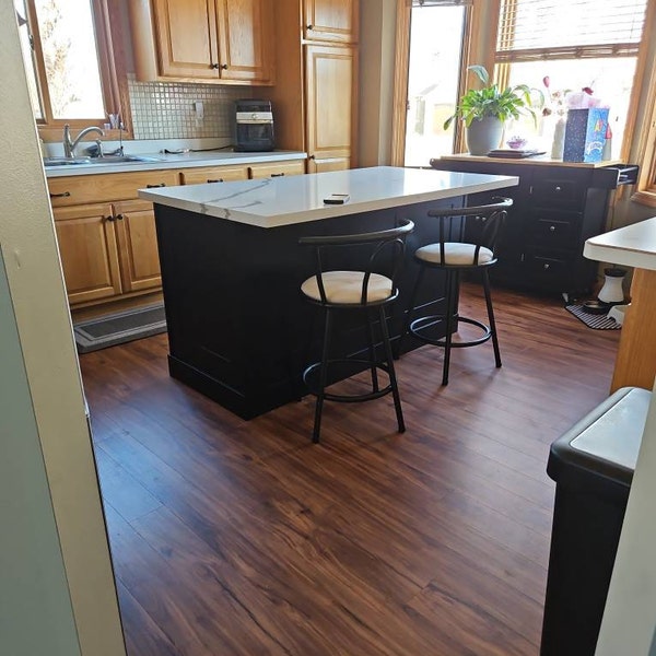 6ft Kitchen Island With Side Bookcase, W/o Top - Etsy