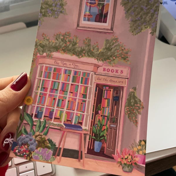 The Flower Shop Postcard, A6 Florist Art Print - Etsy