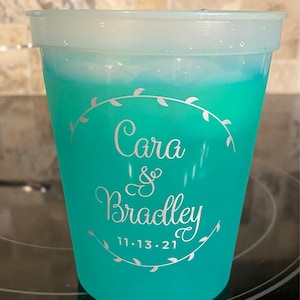 Monogrammed Color Changing Cups, Custom Wedding Favor Cups, Let the ...