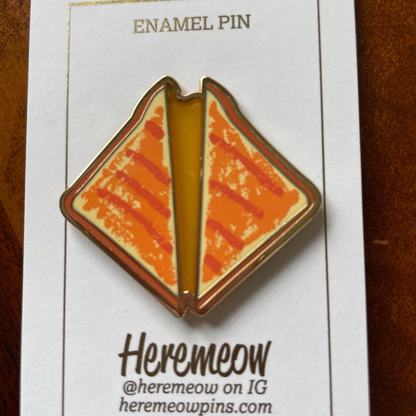 Grilled Cheese Enamel Pin - Junk Food Lapel Pin Badge - Etsy