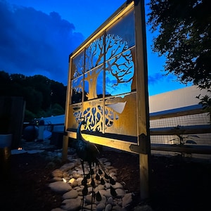 Tree of Life Metal Privacy Screen Set of 3, Large Home & Garden Décor ...