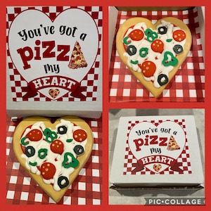 3.25/4/5 & 8 You've Got a Pizza My Heart Cookie Pizza Box Tag ...
