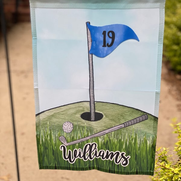 Golf Flag Golf Garden Flag Personalized Garden Flag Personalized ...