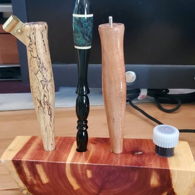 Red Cedar Pen Holder With Ink Containers - Etsy