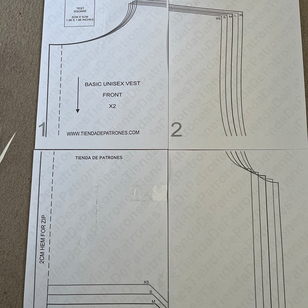 PATTERN Basic Unisex Vest, Sewing Pattern, Digital, Pattern PDF, Pack ...