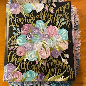 The Jeanette Bible Hand Painted Customizable Custom ESV - Etsy