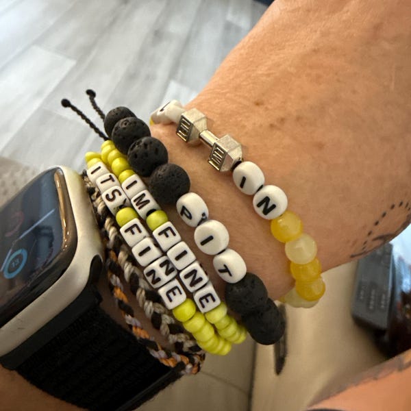Custom Beaded Word Bracelet, Words of Affirmation, Expression Bracelets ...