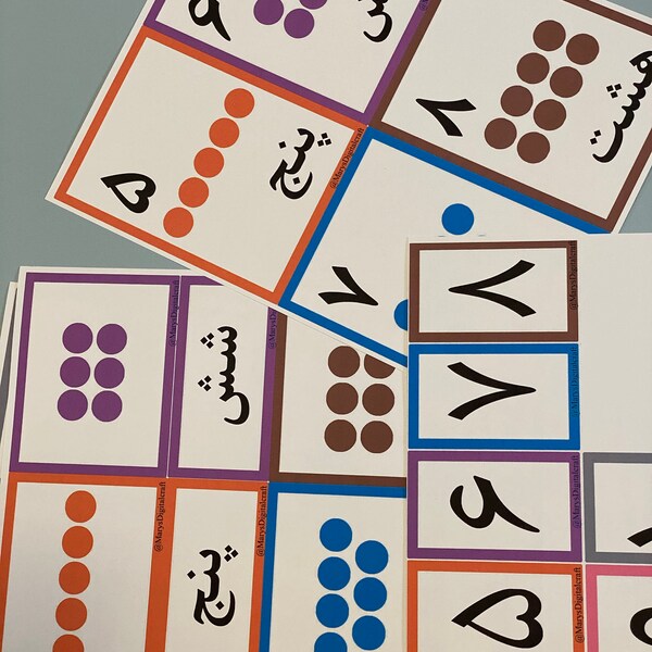 Farsi/persian Numbers Flashcards (1-10) - Etsy