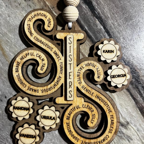 Laser SVG Files – SIS Sister Ornament/wall Hanging Files – Digital ...