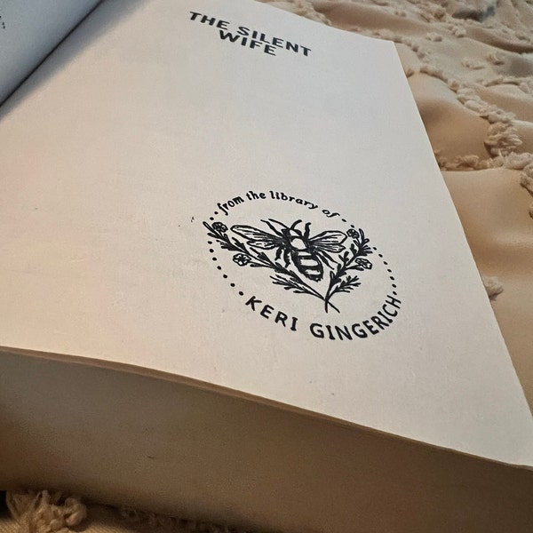 From the Library of Stamp | Book Stamp Personalized | Bee Ex Libris ...