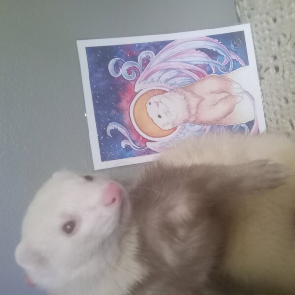 FERRET ANGEL Paper Doll-instant Digital Download-articulated Paper Doll ...