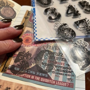 Rubber Planner Stamps Set Habit Tracker Stampsbook Stamps - Etsy