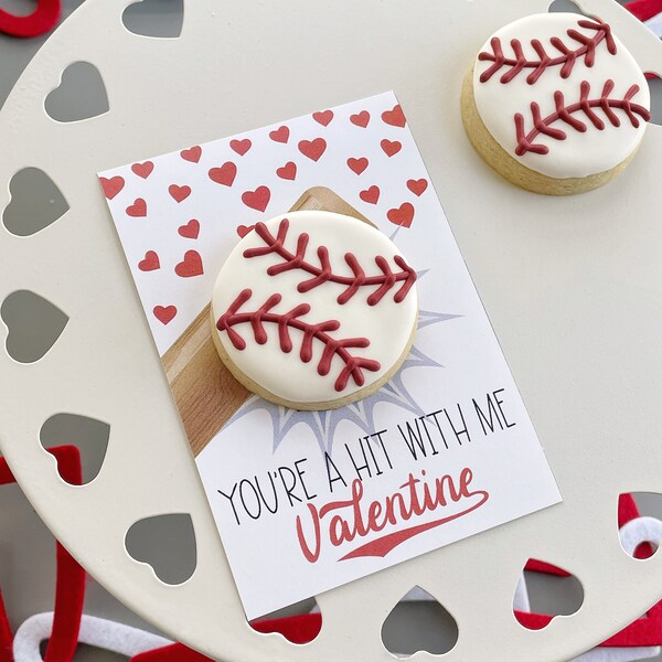 Valentines Printable Mini Cookie Card 3.5" X 5" -you're a Hit With Me ...