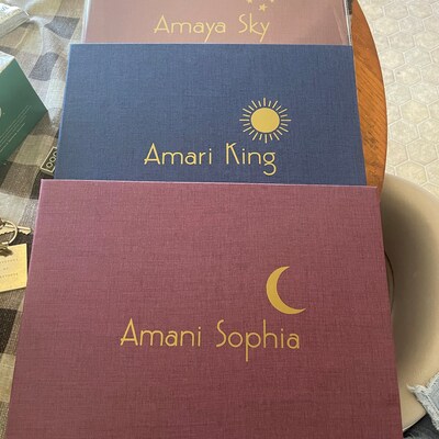 Mama Mom Personalized Photo Album Mother's Day Family Gift Linen Self ...