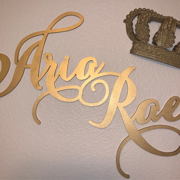 Gold Baby Name Sign Calligraphy Font - Etsy