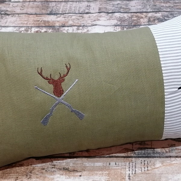 Deer Head Rifles Machine Embroidery Design, Hunting Outdoorsman ...