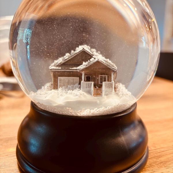 Snow Globe- Custom Snow Globe, Your Home in Globe, Christmas Gift ...
