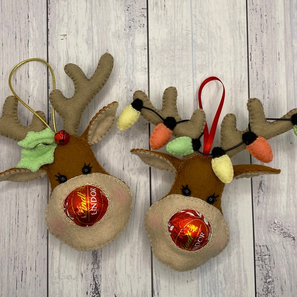 Rudolph's Nose A Sewing Pattern to Stitch Two Chocolate Treat Tree ...