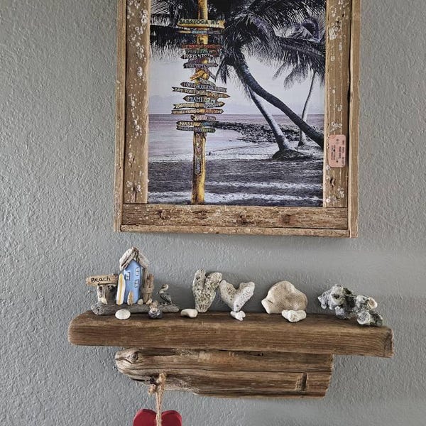 Small 10" Driftwood Piling Nautical Table Decor,coastal/lake Theme Wood ...