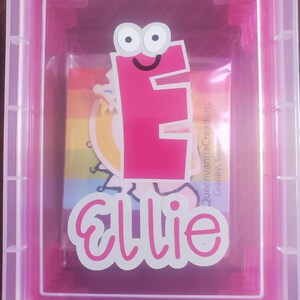 Personalized Student Name Clear Crayon Box Holder, School Supplies ...