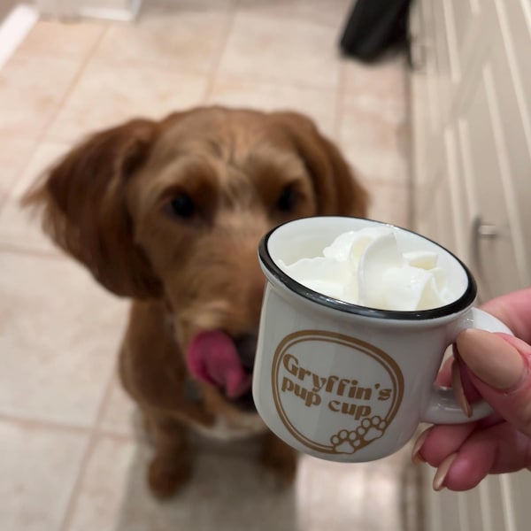 Reusable Pup Cup | Custom Puppuccino Mug | Dog Mom Gift | 2oz ...