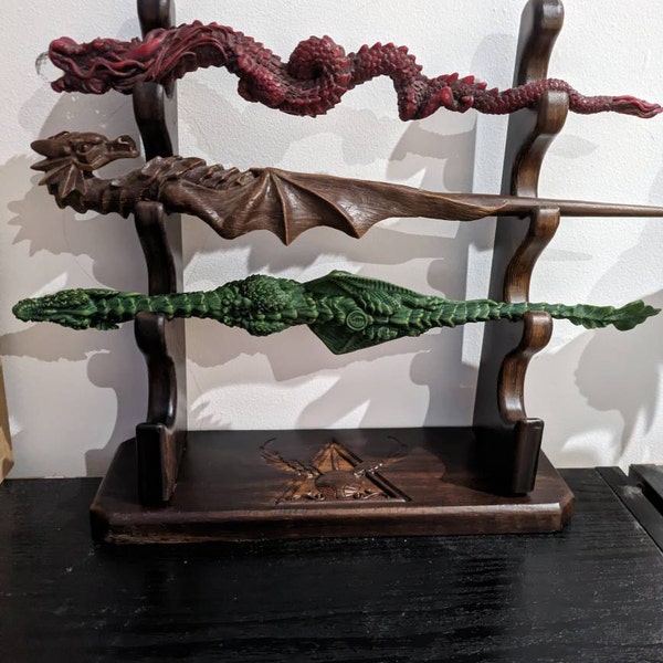 Wooden Wand Stand 4 Slot Holder | Magic Wand Display Stand | Wooden ...