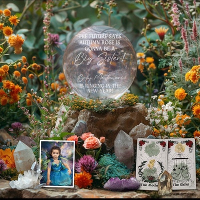 Halloween Digital Pregnancy Announcement, Witchy Social Media Birth ...