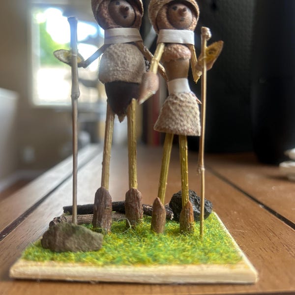 Medieval Scholar Acorn Elf - Nature-inspired Figurine - Etsy