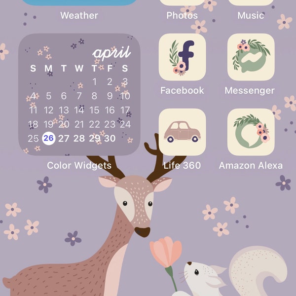 Spring App Icons Ios14 Aesthetic App Icons Handdrawn App Elements Cute ...