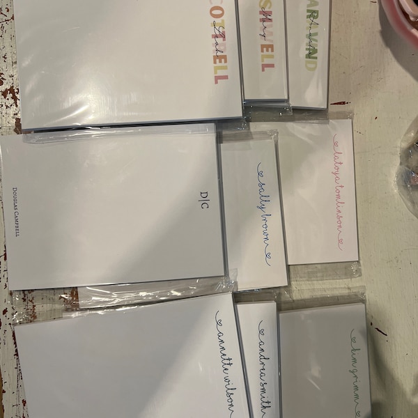 Stationary Note Card and Envelopes Stationary Set With Name and Heart ...