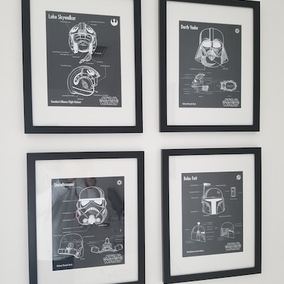 Star Wars Art Print Set of 4 Prints,star Wars Print,star Wars Wall Art ...