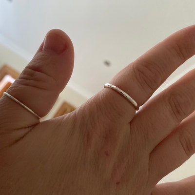 Sterling Silver Minimalist Ring, Silver Midi Ring, Silver Stacking Ring ...