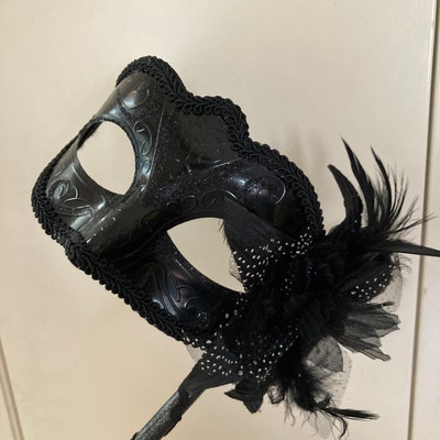 Mens or Ladies Midnight Black Masquerade Mask - Etsy