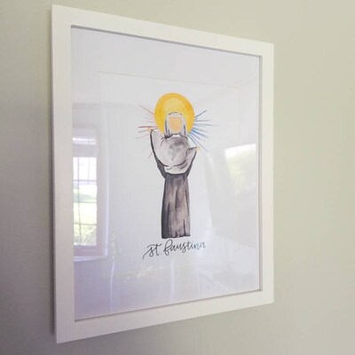 Saint Faustina Divine Mercy Saint Print Saint Card Catholic Gift - Etsy