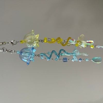 Pink Flower Phone Charm Beaded Lotus Flower Phone Strap Fairycore Handmade Keychain Dainty - Etsy