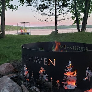 Personalized Fire Pit Rings Fire Pit Custom Fire Pits Outdoor Home ...