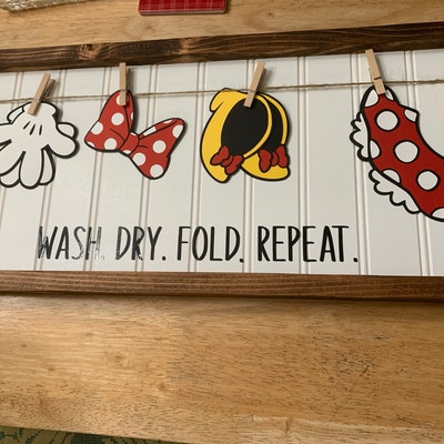 Mickey Laundry Sign Disney Laundry Sign Custom Disney Laundry Sign ...