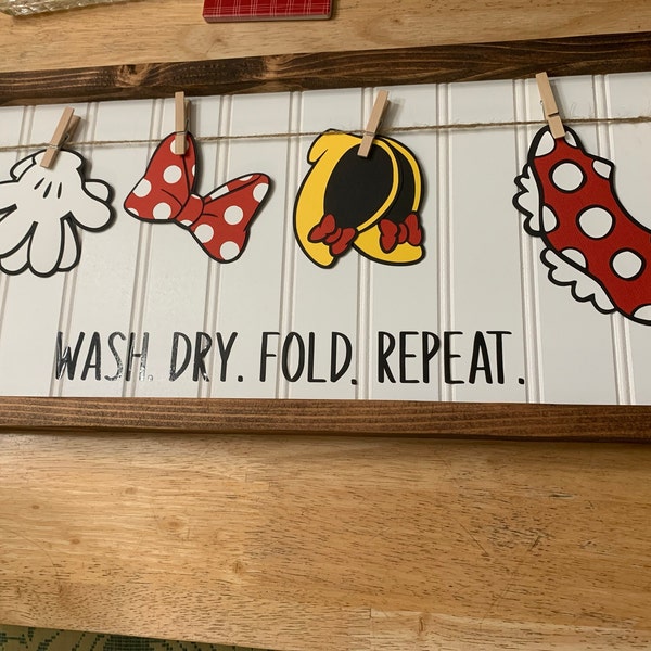 Mickey Laundry Sign Disney Laundry Sign Custom Disney Laundry Sign ...