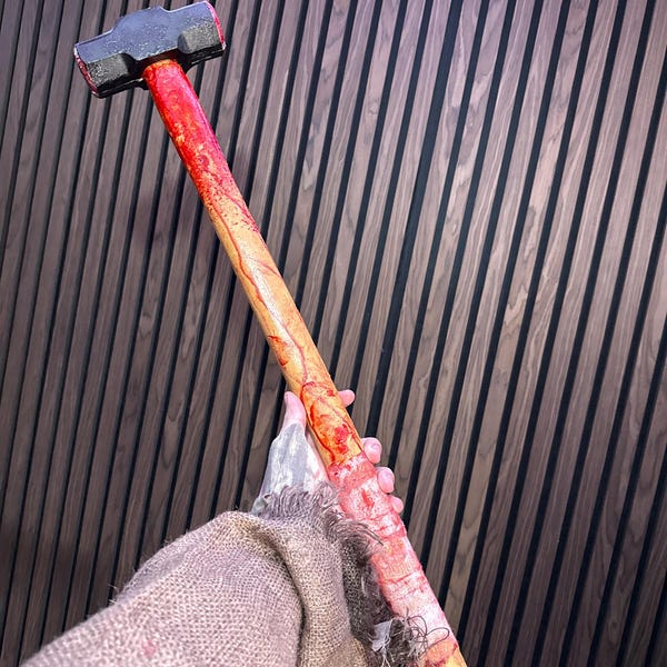 Long Handle Hatchet Movie Prop PU, Bloody Axe Horror Blade (customized ...