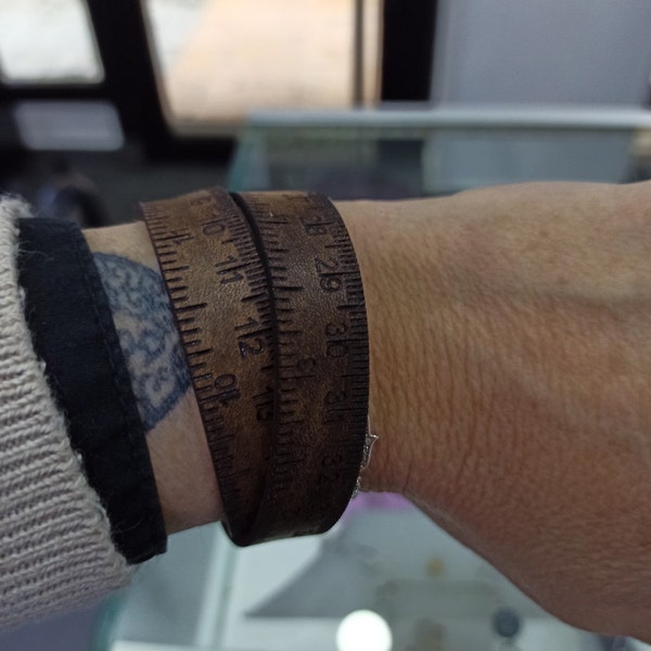 WRIST RULER BRACELET, Ruler Bracelet, Double Wrap Ruler Bracelet ...