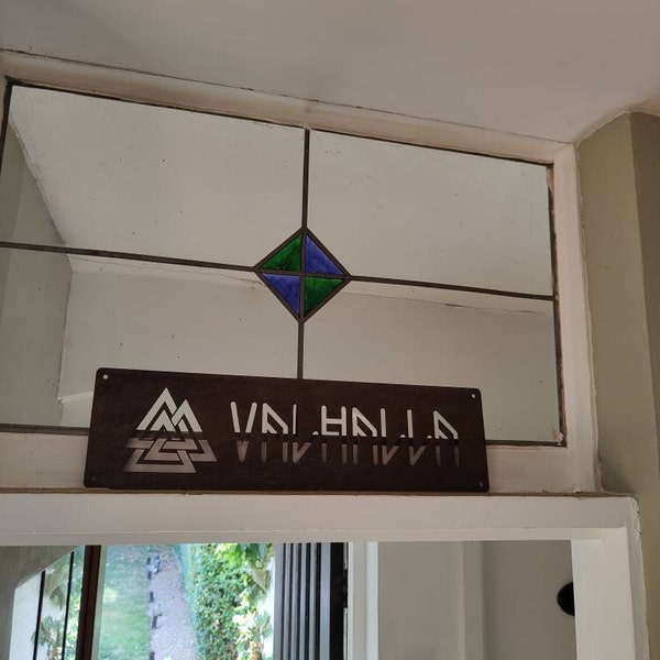 Valhalla Sign Viking Wall Art - Viking Throne Decor - Viking Gift ...